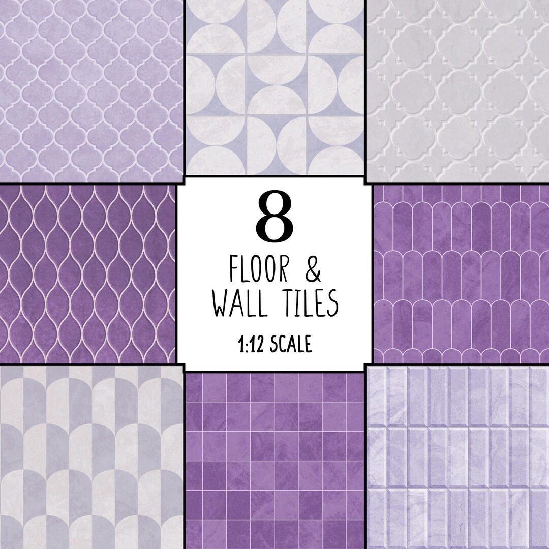 1:12 Scale Tile Set, Dollhouse Flooring, DIY Dollhouse Floor and Wall ...