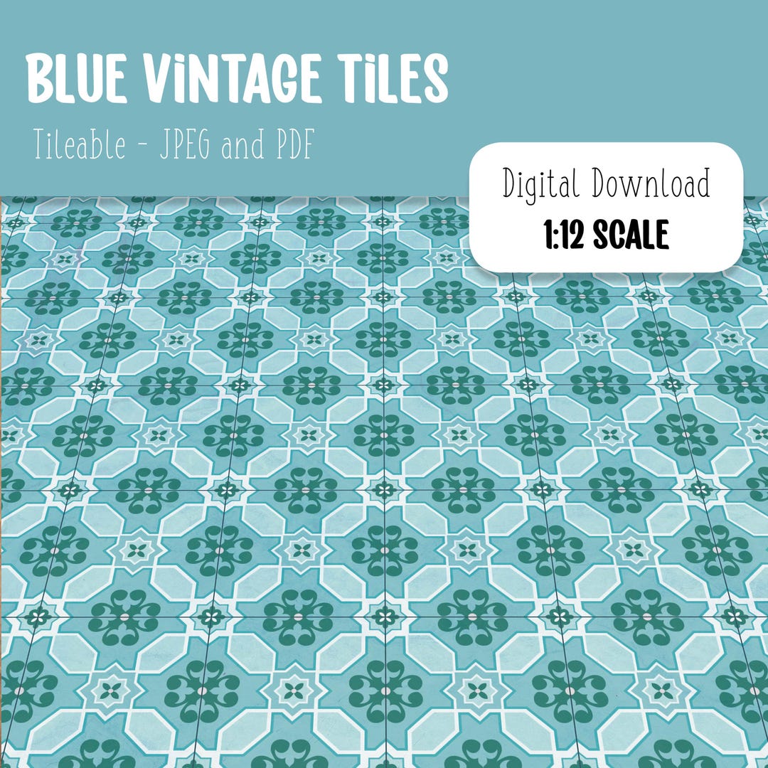 Miniature Tiles Scale 1:12, Dollhouse, Miniature Cement Tiles, Tiles to ...