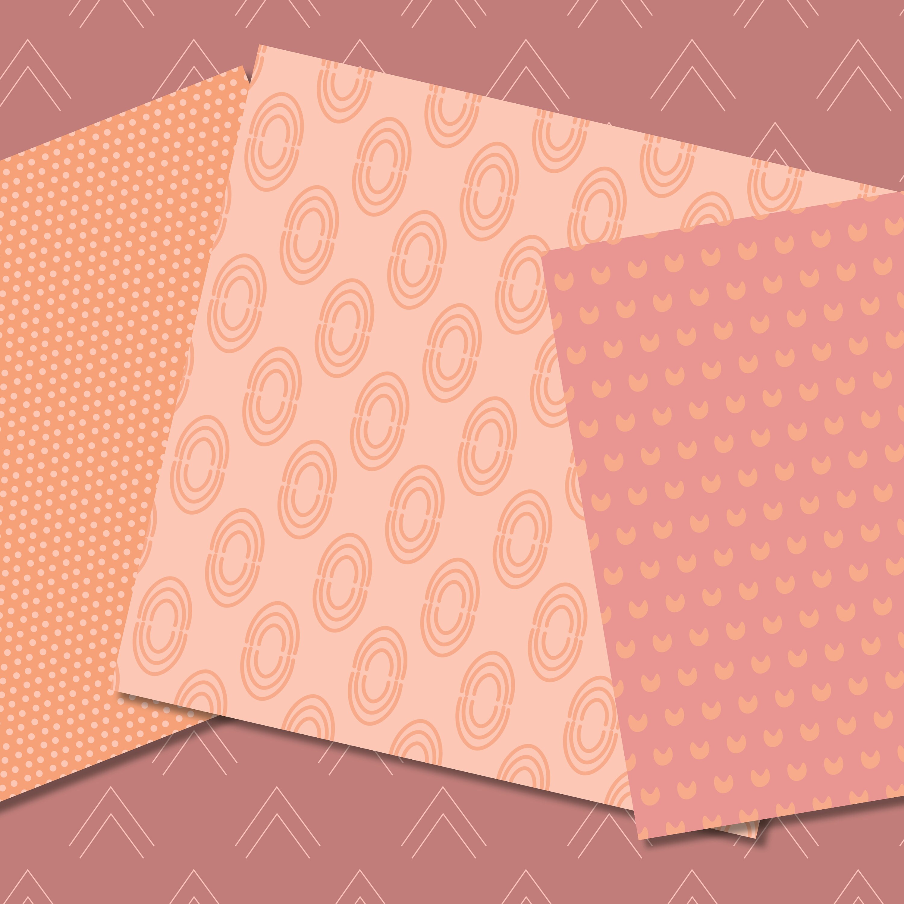 Pantone Peach Fuzz Digital Paper, Peach and Beige Geometric Seamless ...