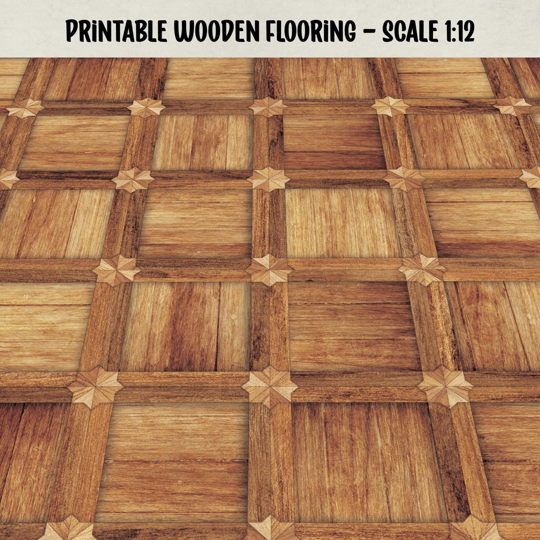 1:12th Scale Old Parquet Flooring, Mini Wooden Flooring, Dollhouse ...