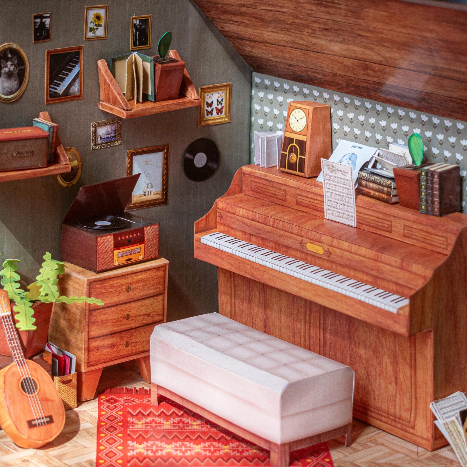 DIY Roombox to Print, Cozy Living Room. Printable Paper Creation Kit ...