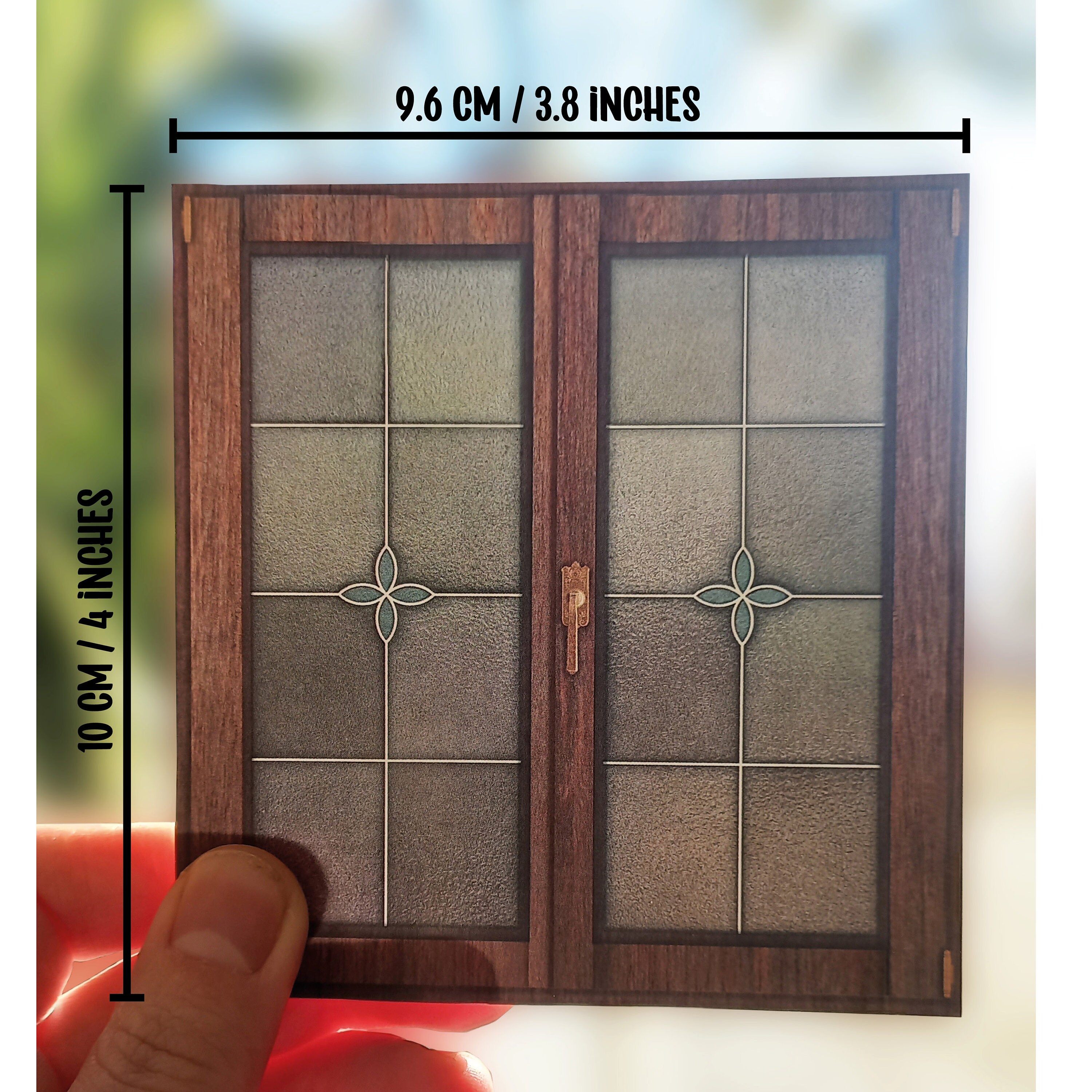 Printable 1:12 Scale Window, Mini Dollhouse Window, Realistic Dollhouse ...