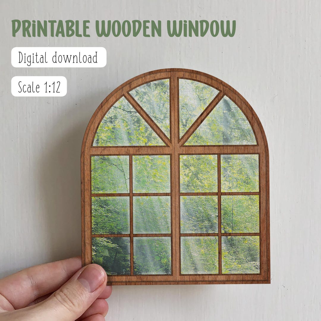 Printable Miniature Window, 1:12 Scale. Mini Window to Download ...