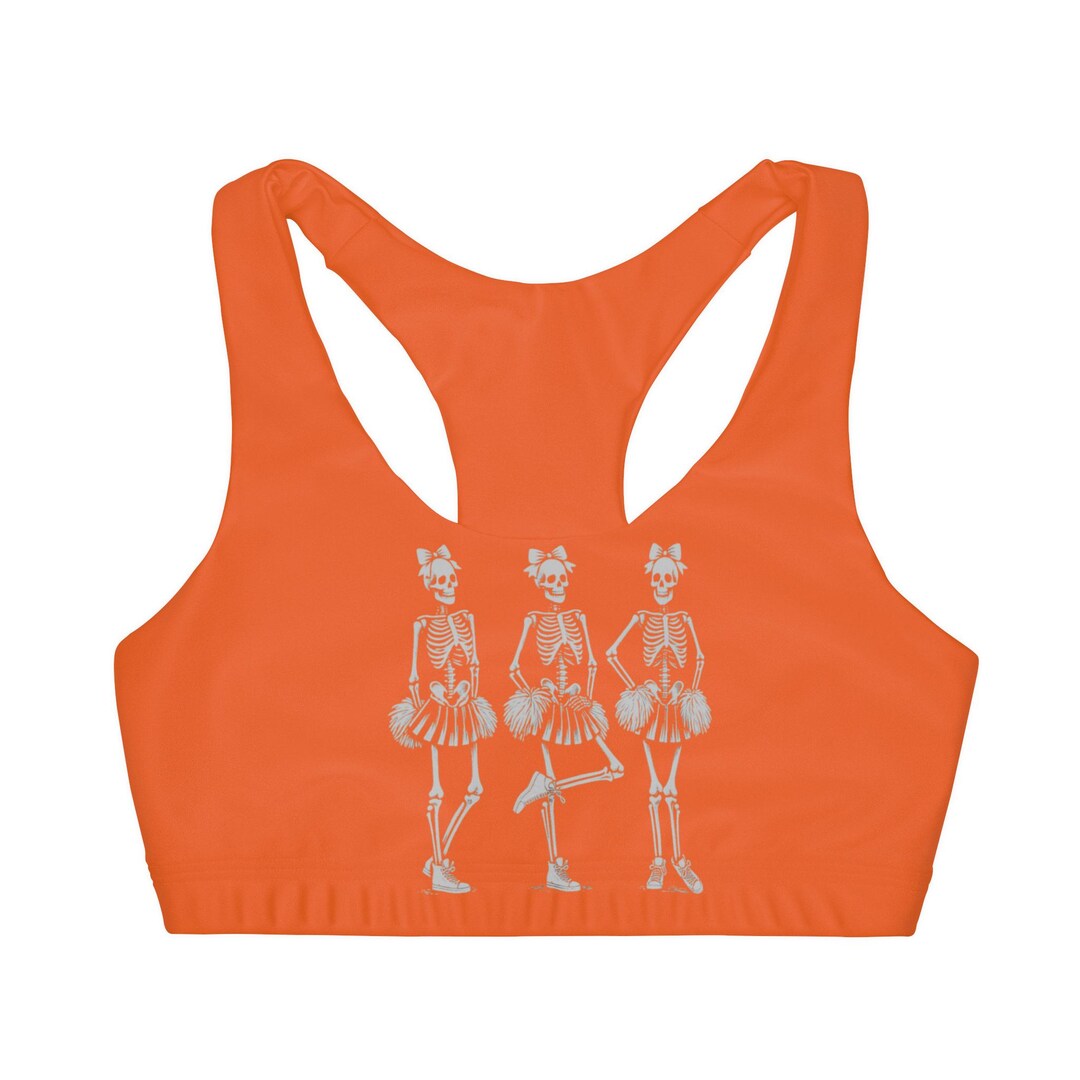 Skeleton Cheer Friends Seamless Sports Bra - Etsy