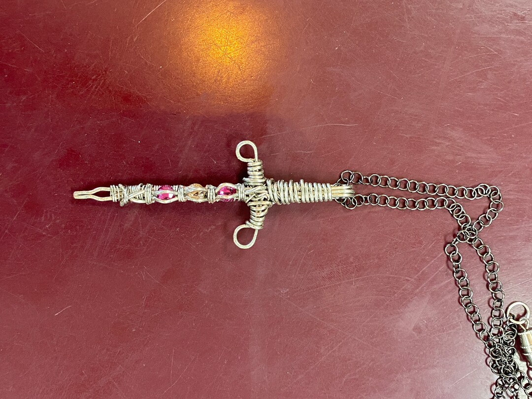 Wire Wrapped Sword Pendant - Etsy