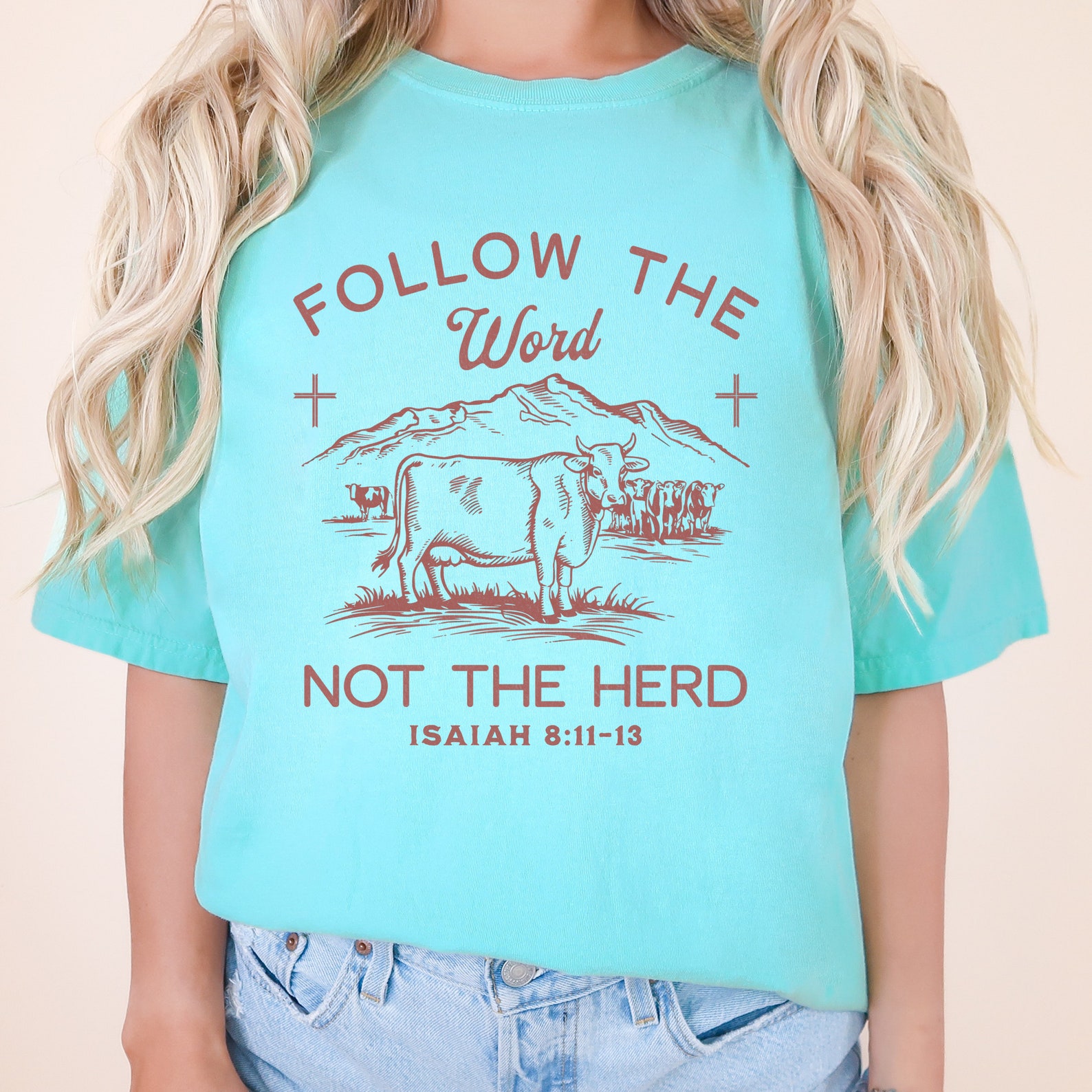 Follow the Word Bible Verse Shirt, Not the Herd T Shirt, Trendy Western ...