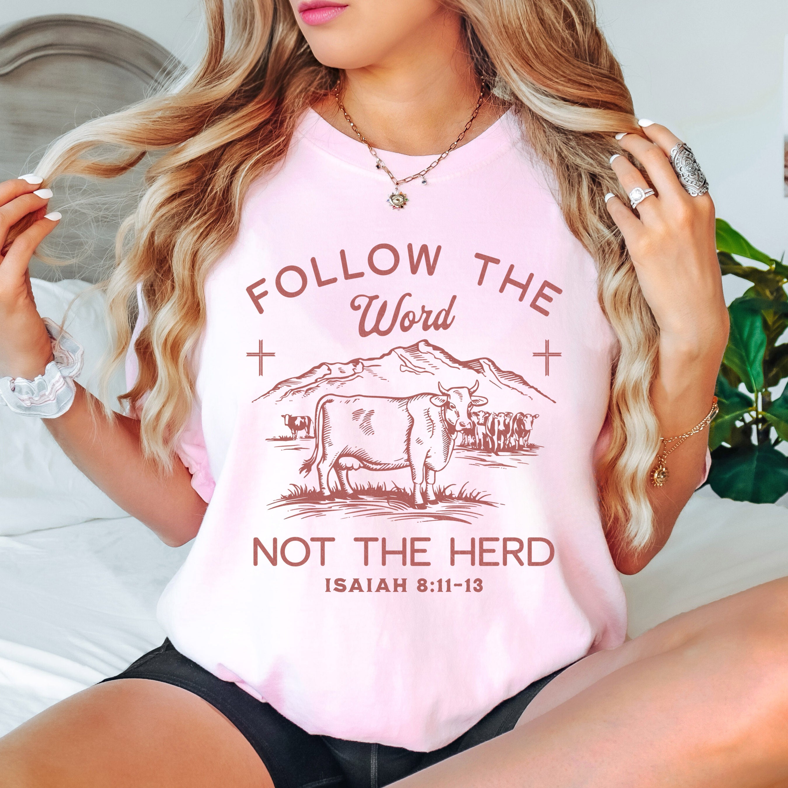 Follow the Word Bible Verse Shirt, Not the Herd T Shirt, Trendy Western ...
