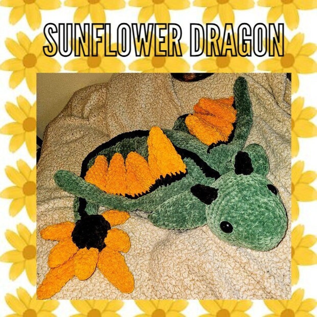 Sunflower Dragon Pattern - Etsy