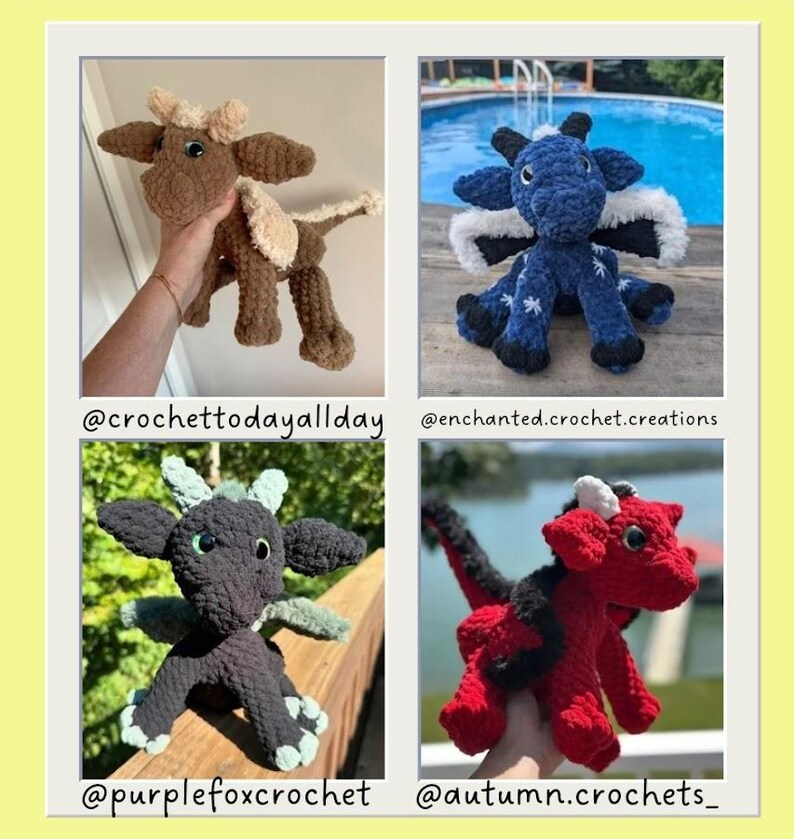 Baby Dragon Crochet Pattern - Etsy
