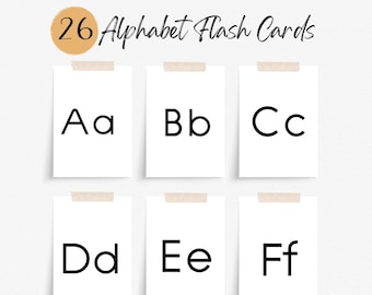 Wild Animal Alphabet Flash Cards, Montessori Materials, A-Z Cards ...