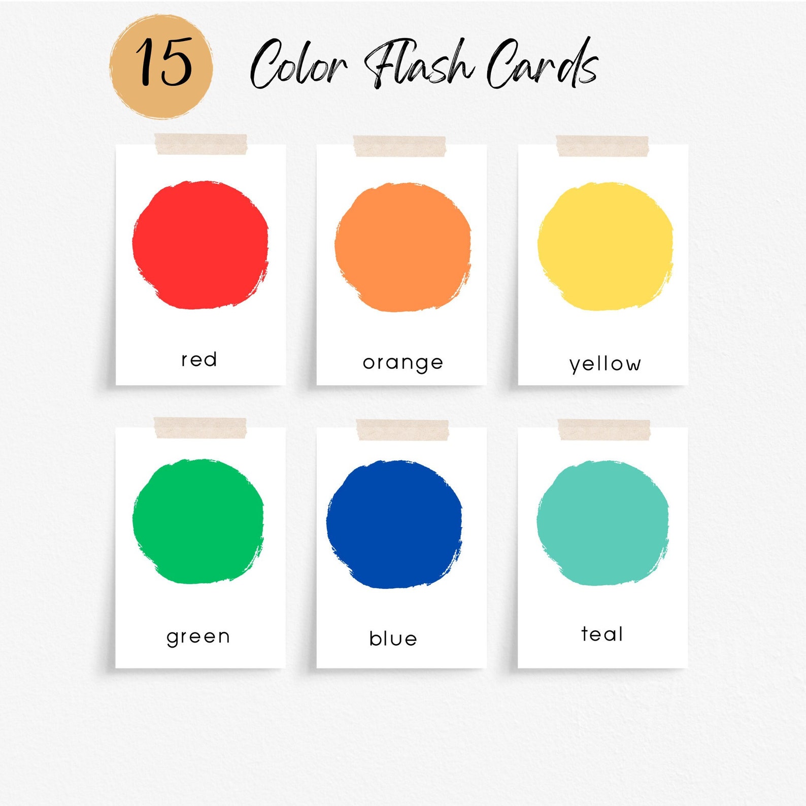 Vibrant Color Flash Cards, Montessori Materials, Color Cards, Toddler ...