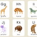 Wild Animal Alphabet Flash Cards, Montessori Materials, A-Z Cards ...