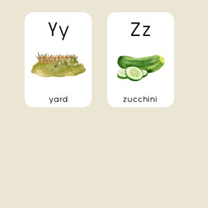 On the Farm Alphabet Flash Cards, Montessori Materials, A-Z Cards ...