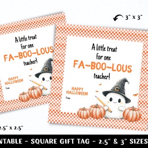 Halloween Faboolous Printable Treat Tag, A Little Treat for One Fa-boo ...