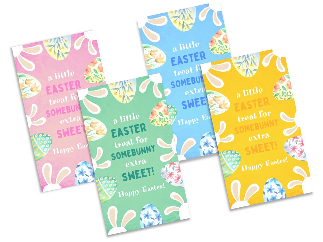 Printable Easter Treat for Somebunny Sweet Gift Tags, Easter Treat Bag ...