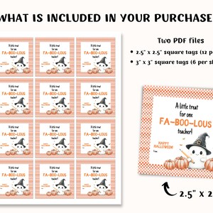 Halloween Faboolous Printable Treat Tag, A Little Treat for One Fa-boo ...