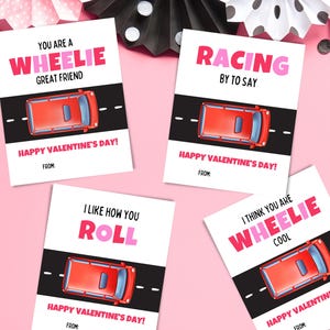 Printable Race Car Valentine Card, Wheelie Great Friend, Kids Valentine ...