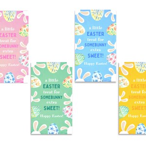 Printable Easter Treat for Somebunny Sweet Gift Tags, Easter Basket Tag ...