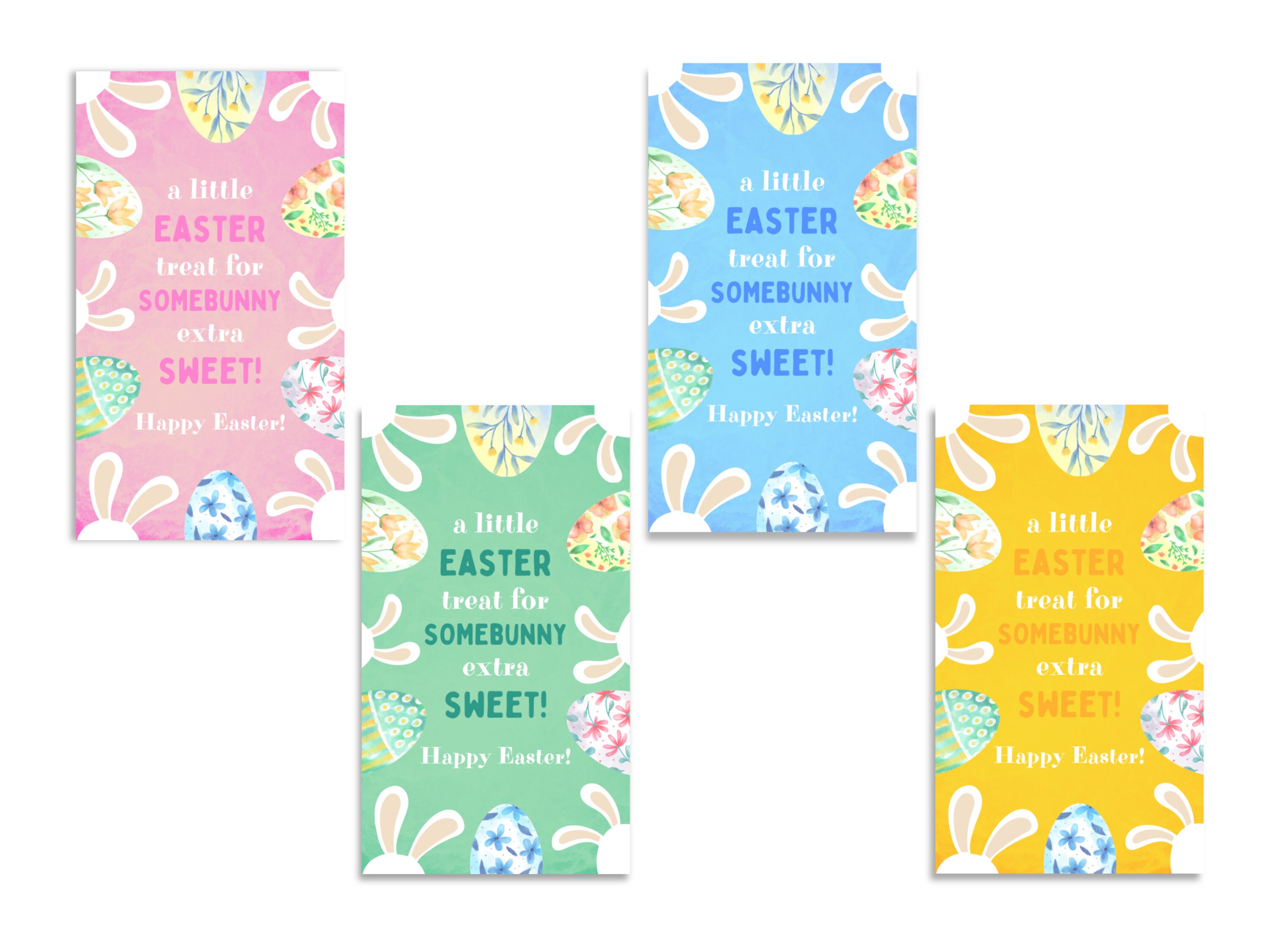Printable Easter Treat for Somebunny Sweet Gift Tags, Easter Treat Bag ...