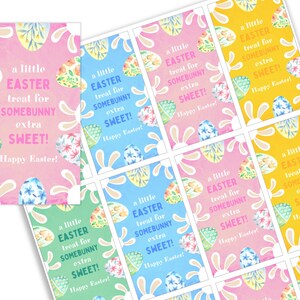 Printable Easter Treat for Somebunny Sweet Gift Tags, Easter Basket Tag ...