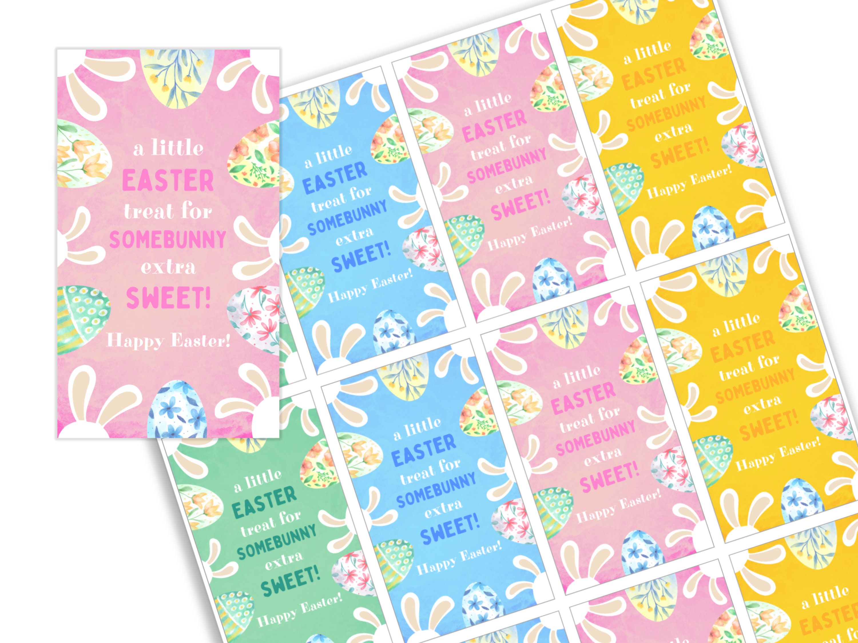 Printable Easter Treat for Somebunny Sweet Gift Tags, Easter Basket Tag ...