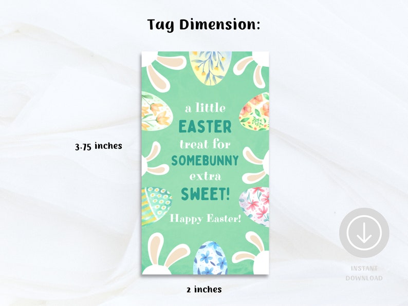 Printable Easter Treat for Somebunny Sweet Gift Tags, Easter Basket Tag ...