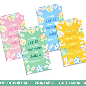 Printable Easter Treat for Somebunny Sweet Gift Tags, Easter Basket Tag ...