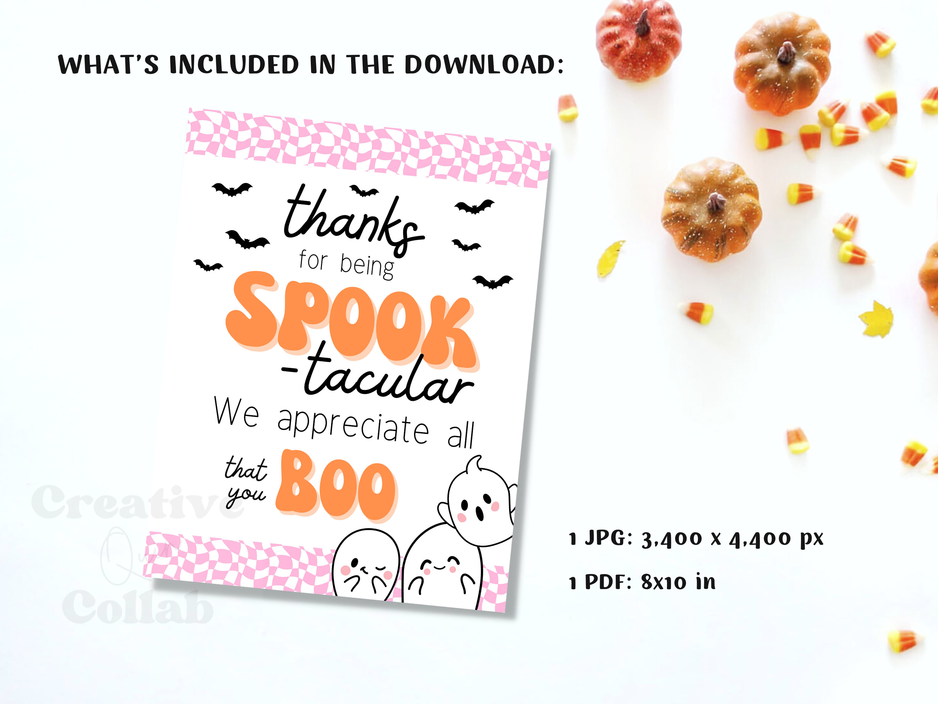 Halloween Staff Appreciation Sign Printable, Thanks for Being ...