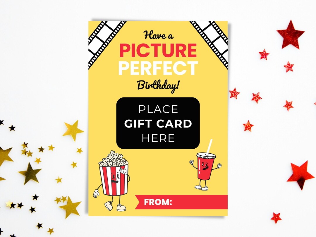 Printable Movie Birthday Gift Card Holder (digital Download) - Etsy