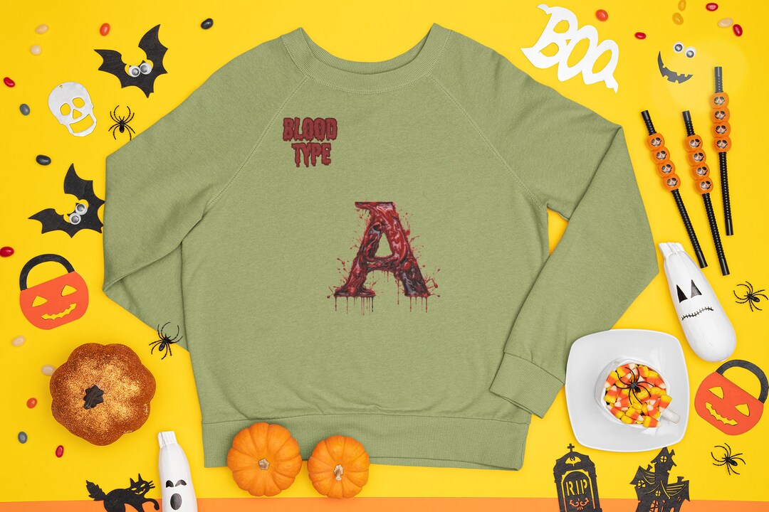 Halloween Blood Type A Sweater Cotton Sweater Women - Etsy