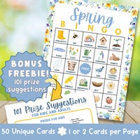 Spring Bingo Cards Bundle, Printable Springtime Party Game for Kids ...