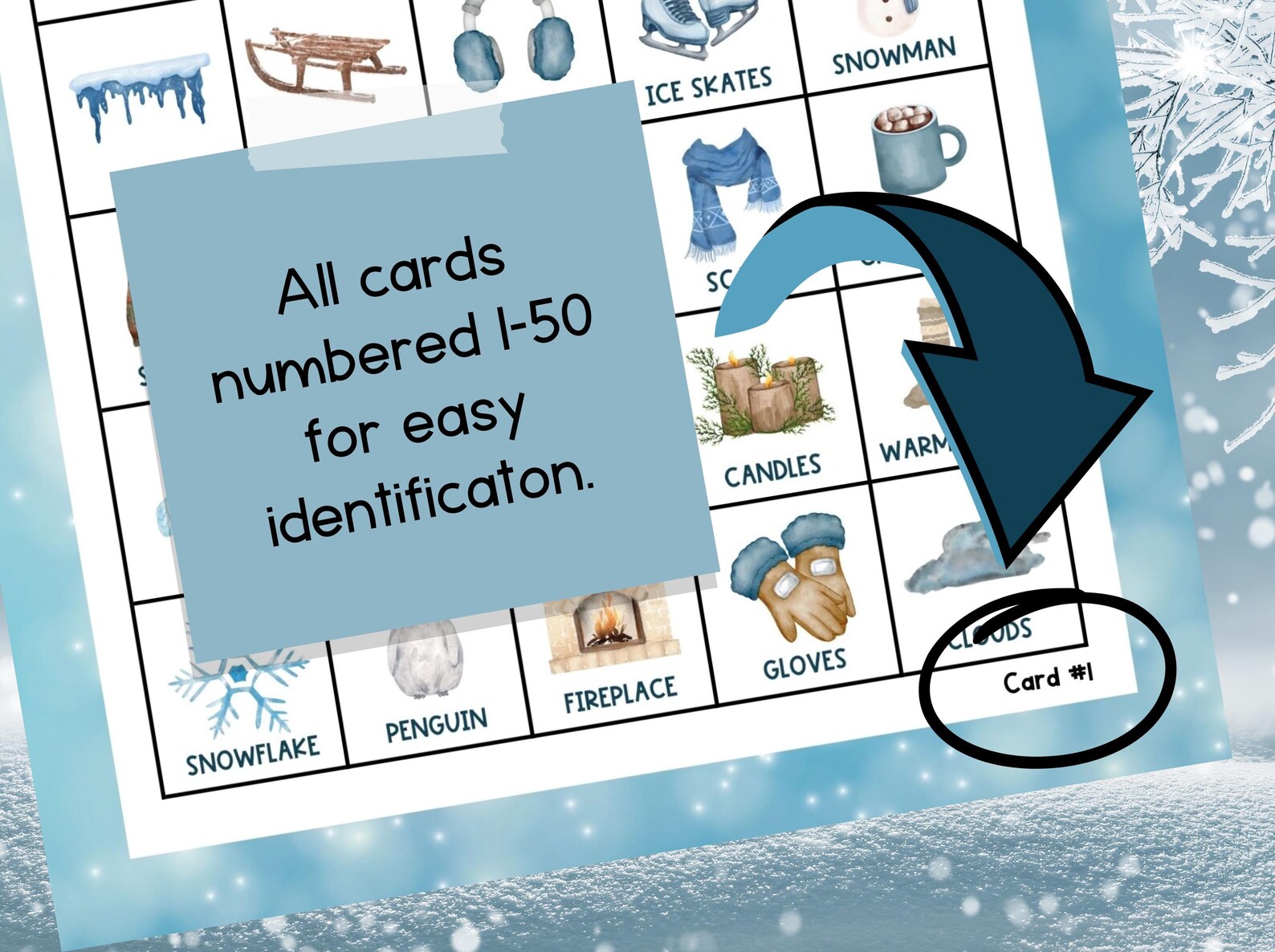 Winter Bingo, Printable Winter Bingo, Winter Bingo Printable for Kids ...