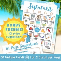 Summer Bingo Cards - Etsy