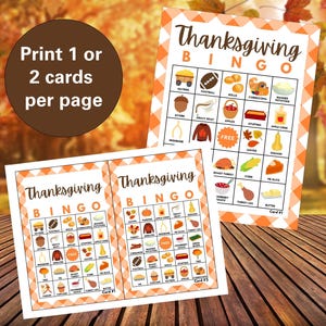 Thanksgiving Bingo, Printable Thanksgiving Bingo Cards, Thanksgiving ...