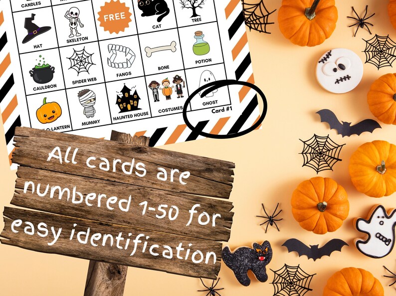 Descarga digital de BINGO de Halloween, Juegos de Halloween para niños ...