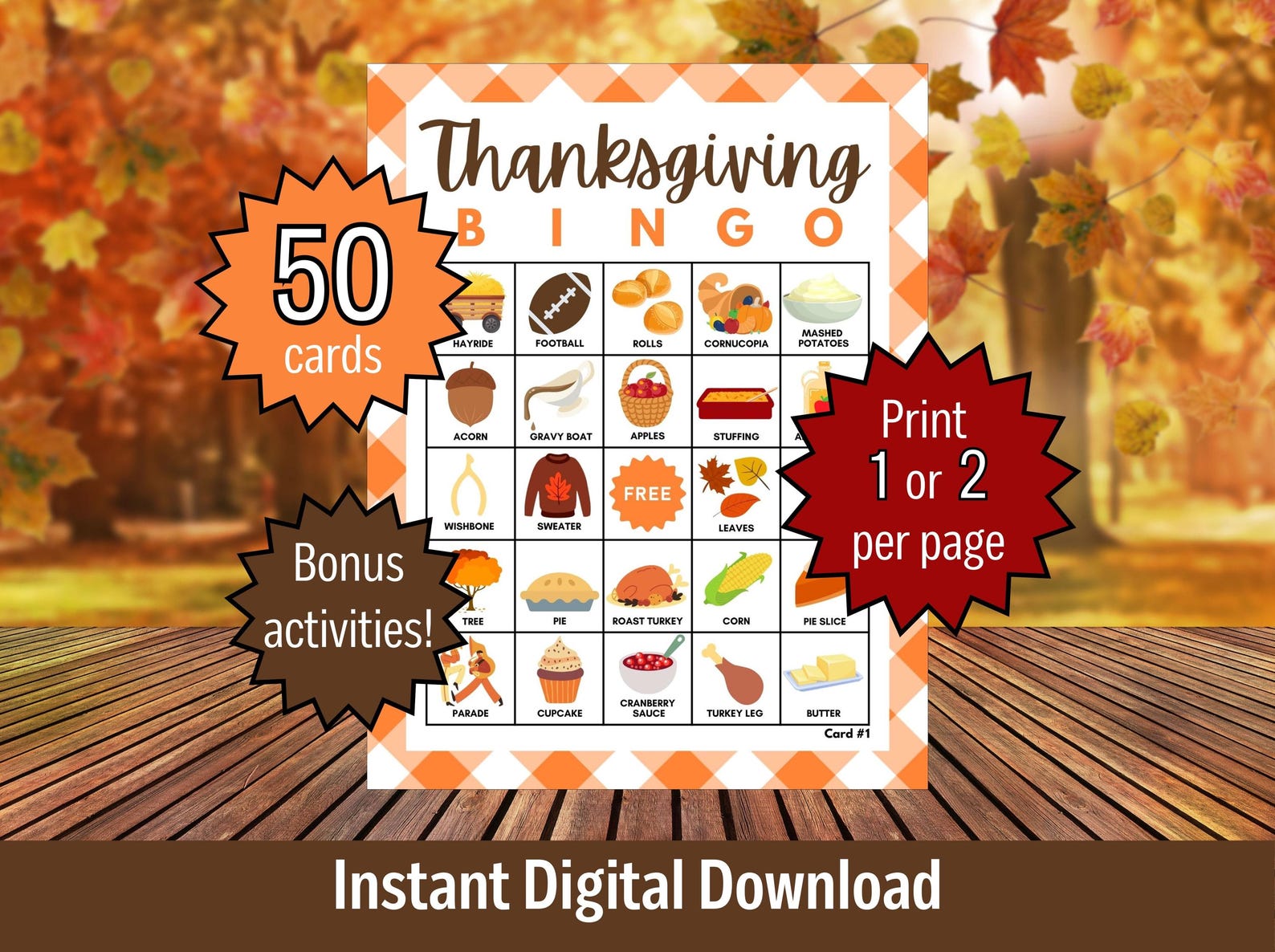 Thanksgiving Bingo, Printable Thanksgiving Bingo Cards, Thanksgiving ...