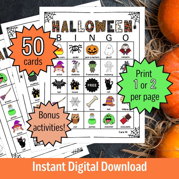 Halloween Bingo - Etsy