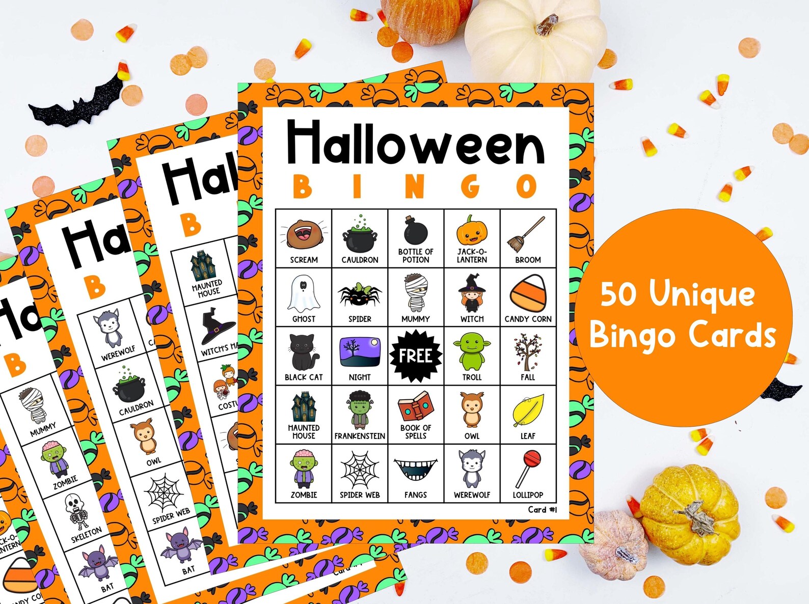 Halloween BINGO Digital, Halloween Classroom Party Game, Halloween ...