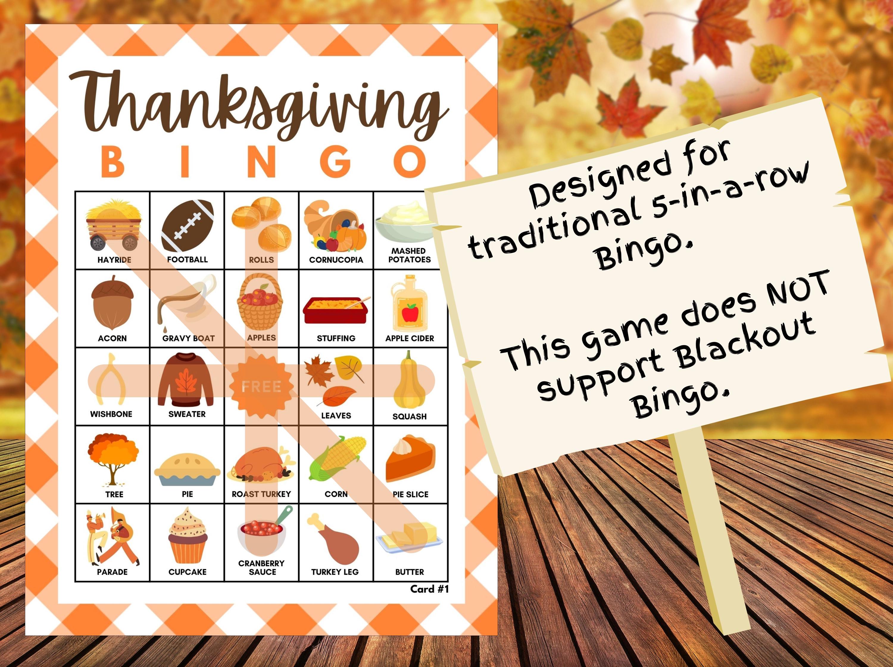Thanksgiving Bingo, Printable Thanksgiving Bingo Cards, Thanksgiving ...