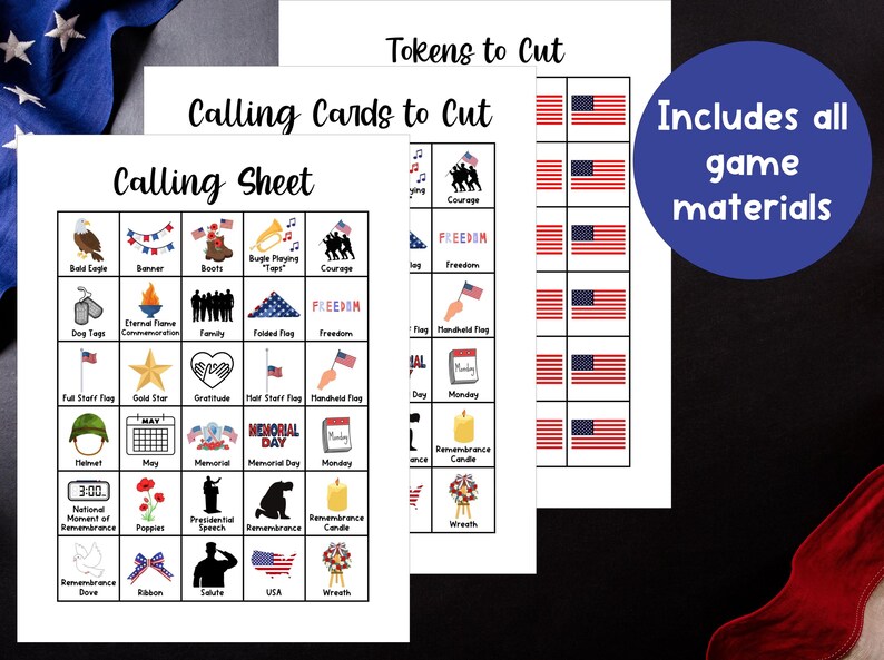 Memorial Day Bingo, Printable Memorial Day Party Game, Memorial Day ...