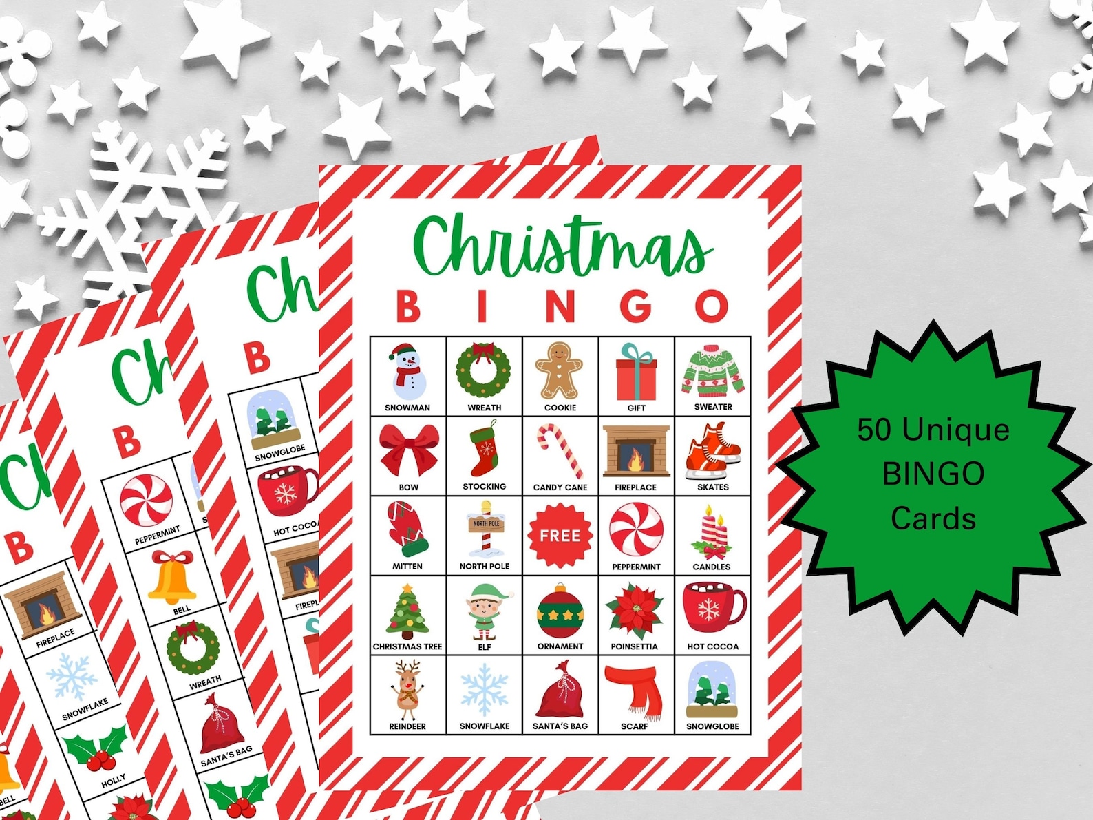 Christmas Bingo, Christmas Bingo Cards, Christmas Bingo Printable for ...