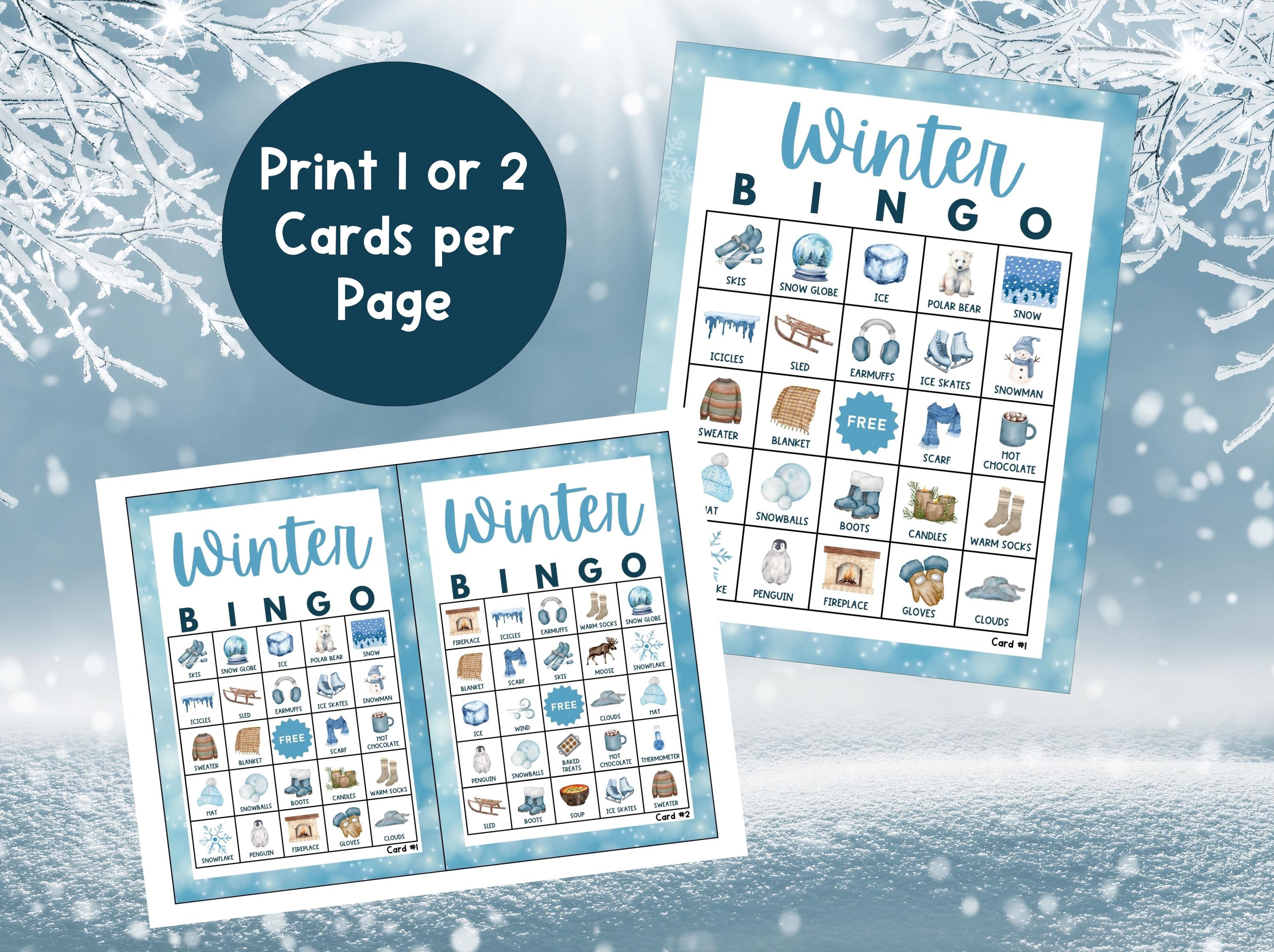 Winter Bingo, Printable Winter Bingo, Winter Bingo Printable for Kids ...