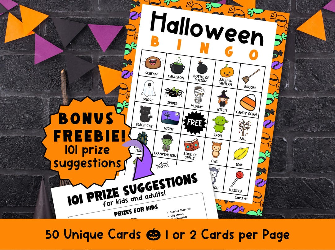 Halloween BINGO Digital, Halloween Classroom Party Game, Halloween ...