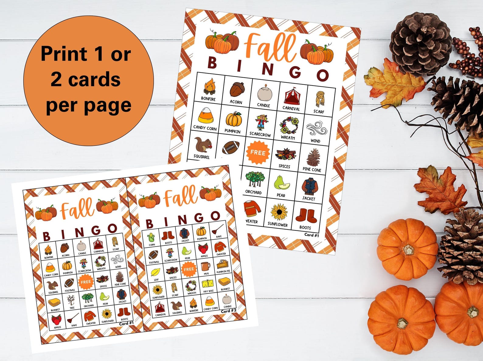Fall BINGO Digital, Autumn Games for Kids, Fall Classroom Party Game ...