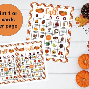 Fall BINGO Digital, Autumn Games for Kids, Fall Classroom Party Game ...