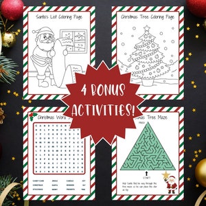 Printable Letter to Santa, Bonus Christmas Activities, Santa Letter ...