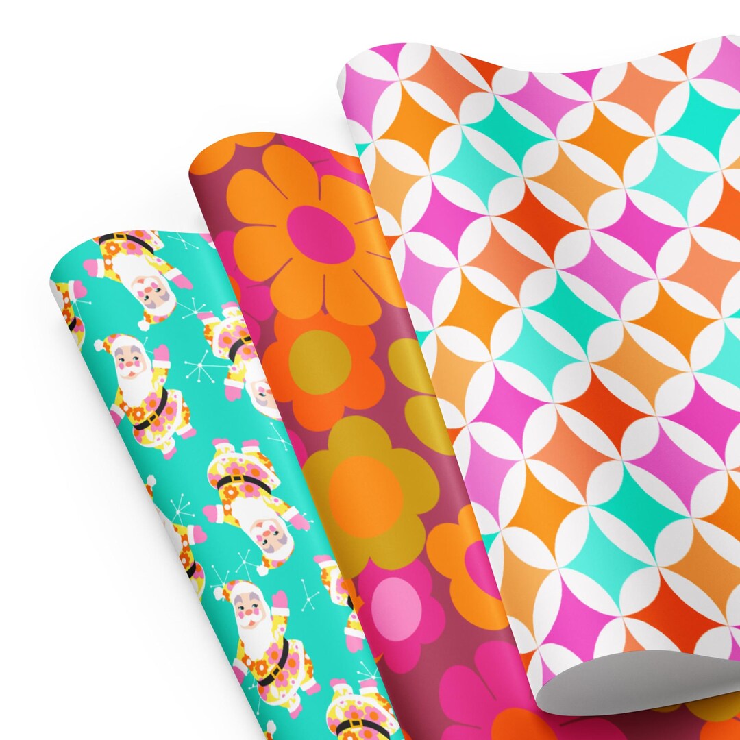 Mid Mod Wrapping Paper Sheets - Etsy