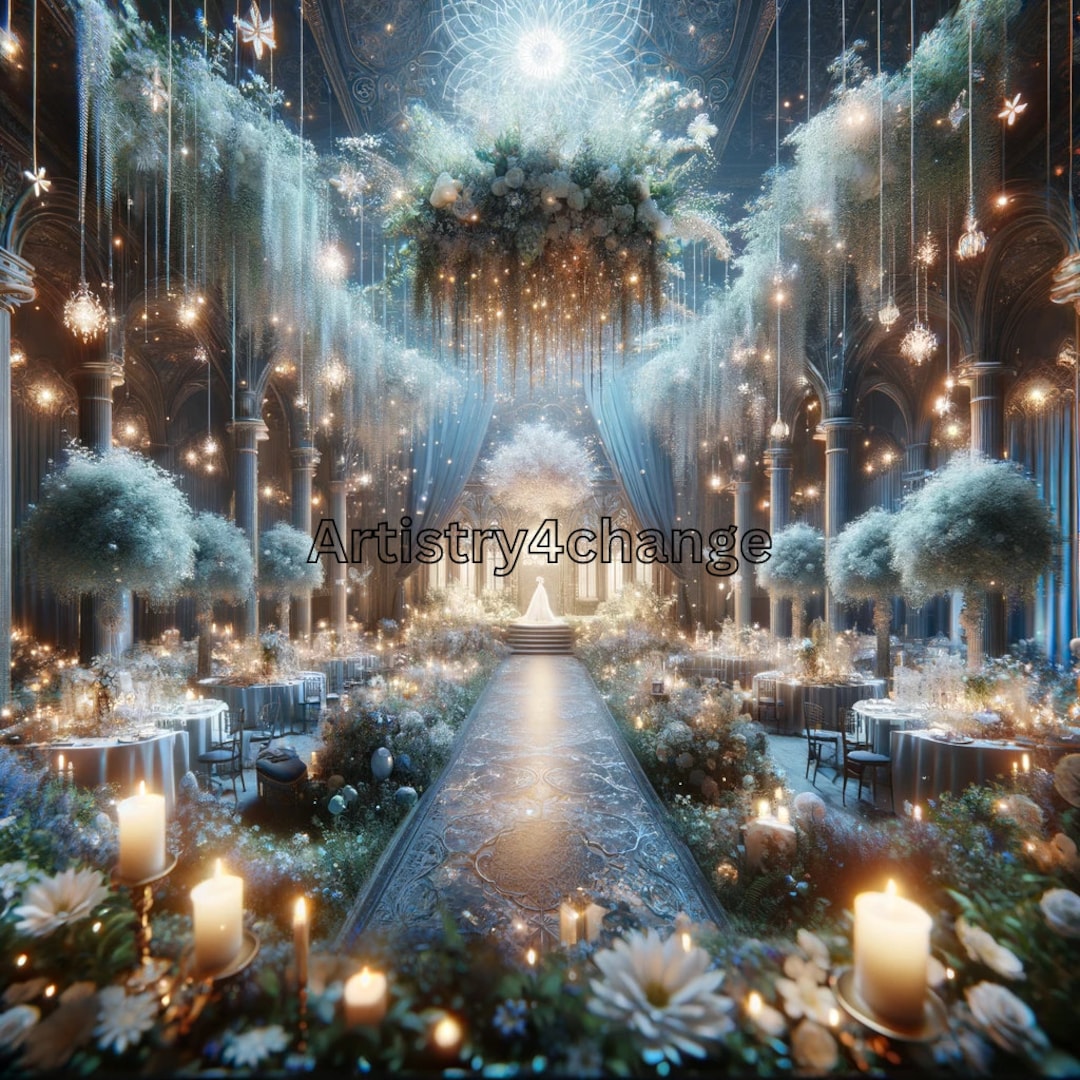 Fairytale Wedding Art, Magical Marriage Scene, Storybook Nuptials ...