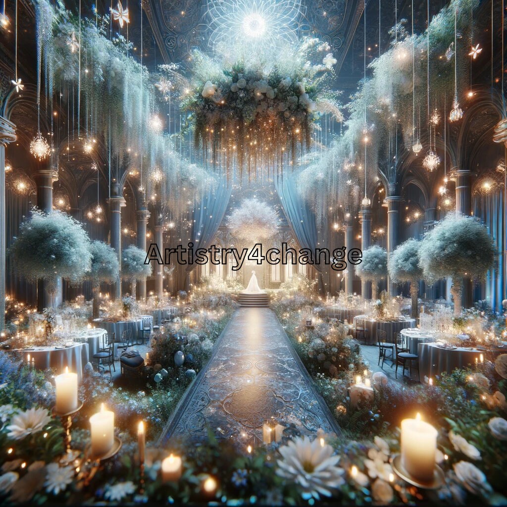 Fairytale Wedding Art, Magical Marriage Scene, Storybook Nuptials ...