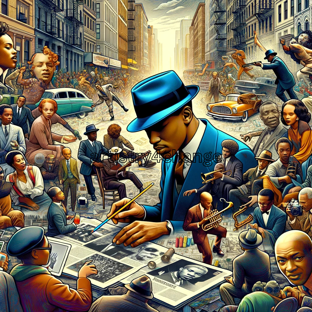 Harlemrenaissance, Culturalart, Iconicfigures, Historicalcollage ...